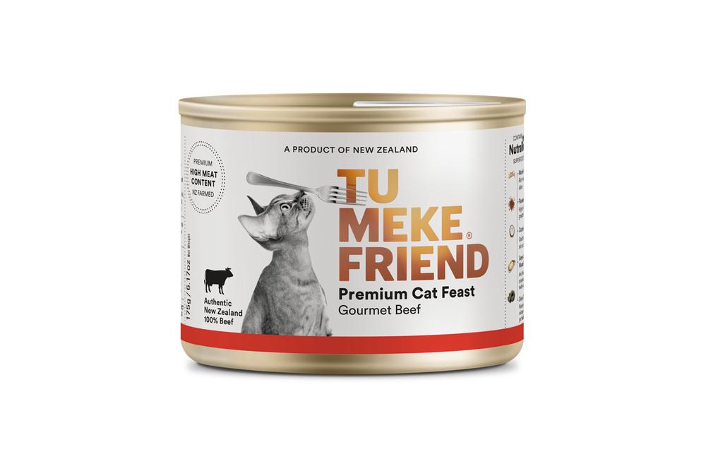 Tu Meke Friend Canned Premium Cat Feast - Gourmet Beef - 175g | Buy ...