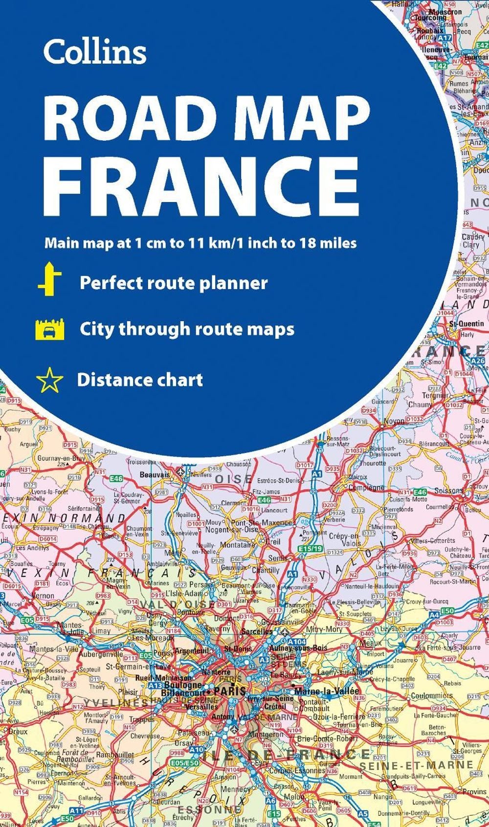 Collins Road Map of France by Collins Maps, Folded, 9780008716486 | Buy ...