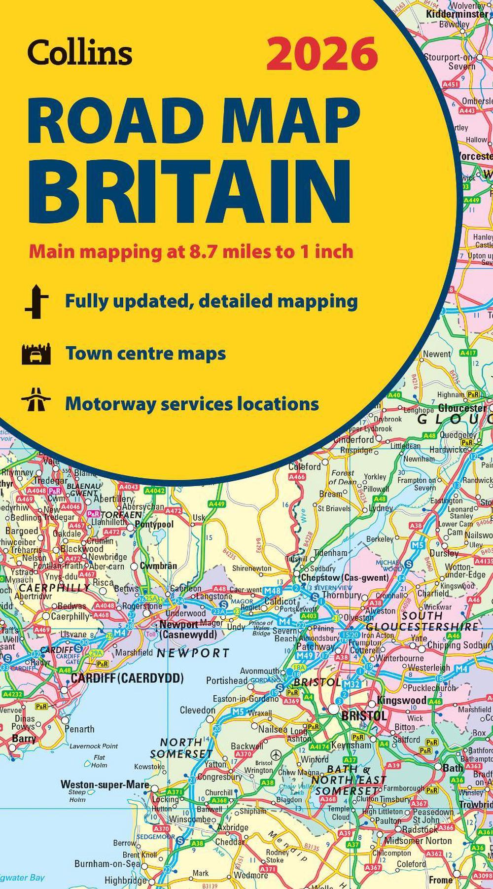 2026 Collins Road Map of Britain by Collins Maps, Folded, 9780008719258 ...