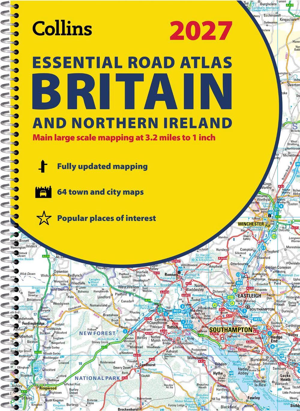 2027 Collins Essential Road Atlas Britain and Northern Ireland by ...