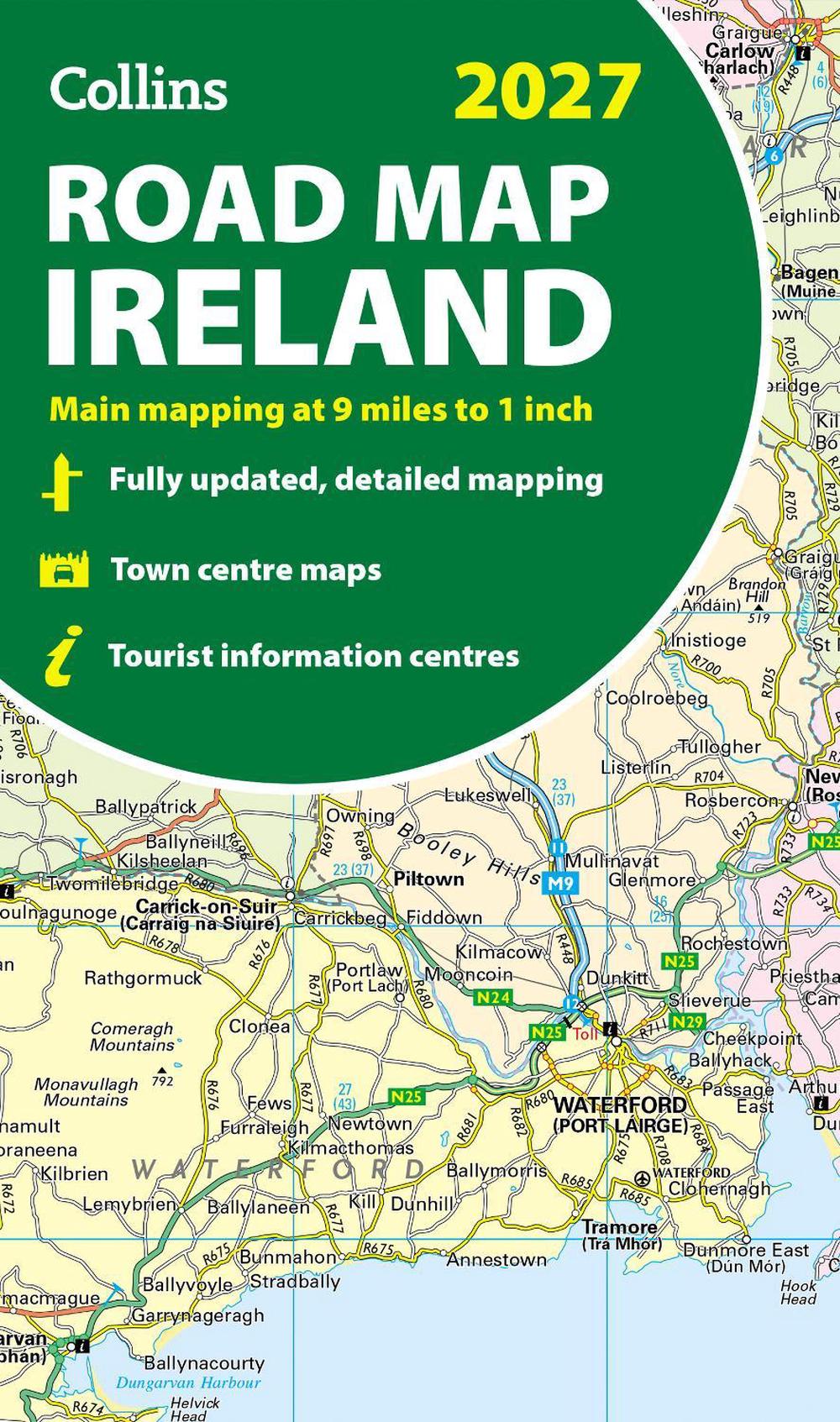 2027 Collins Road Map of Ireland by Collins Maps, Folded, 9780008779061 ...