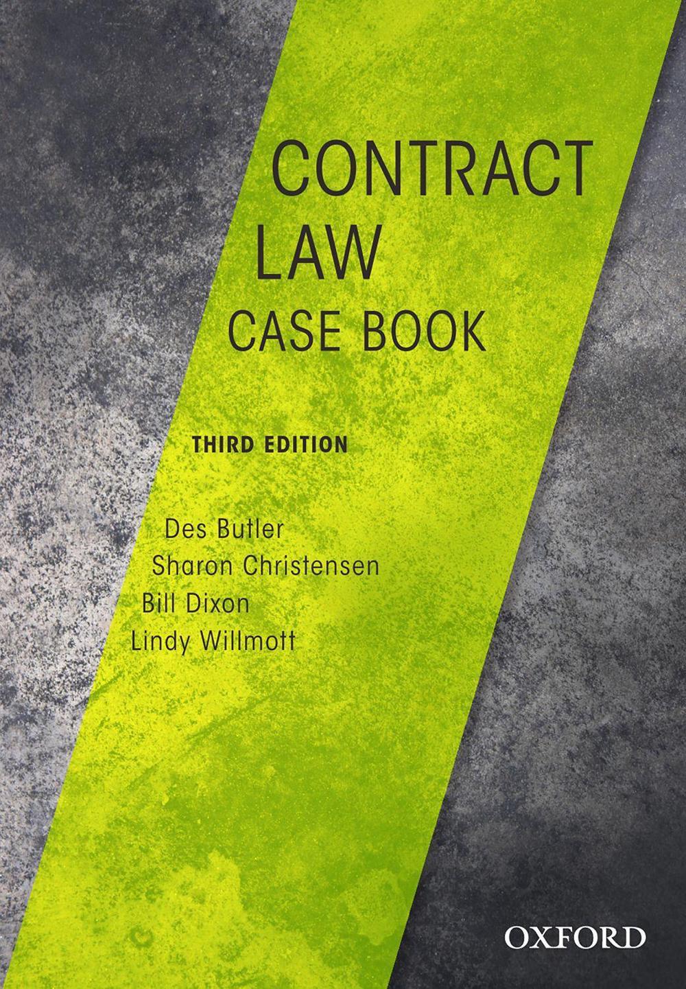 Contract Law Casebook, 3rd Edition by Des Butler, Paperback ...