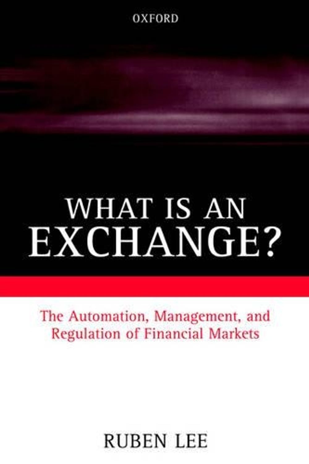 What is an Exchange? by Ruben Lee, Paperback, 9780198297048 | Buy ...