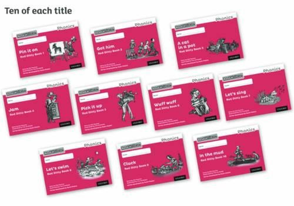 Read Write Inc. Phonics: Red Ditty Black & White Books (Pack of 100) by ...