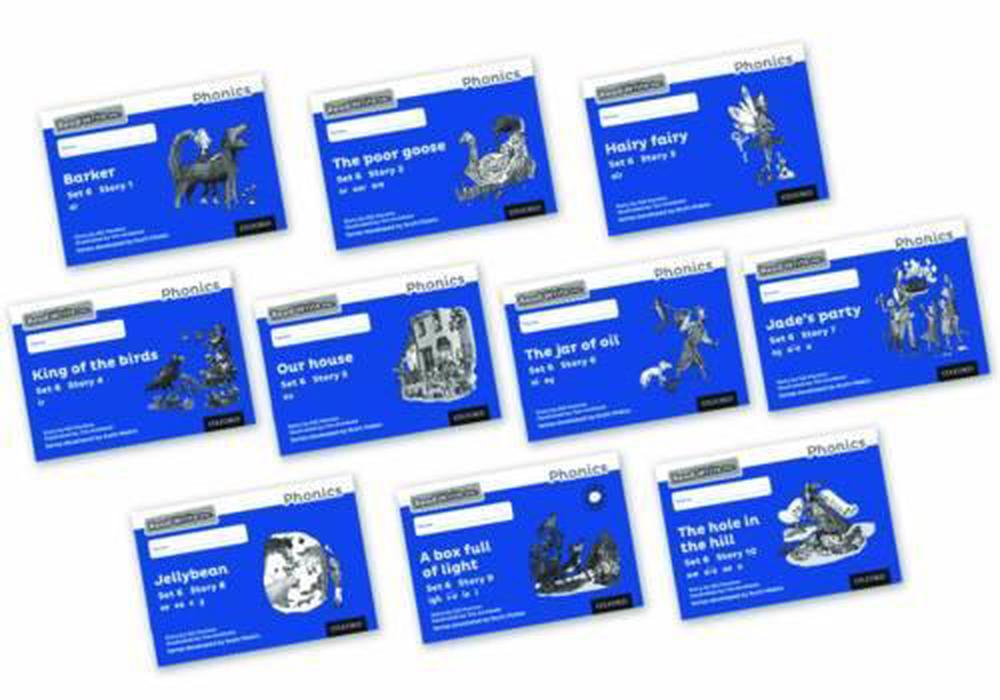 Read Write Inc. Phonics: Blue Set 6 Core Black & White Storybooks ...
