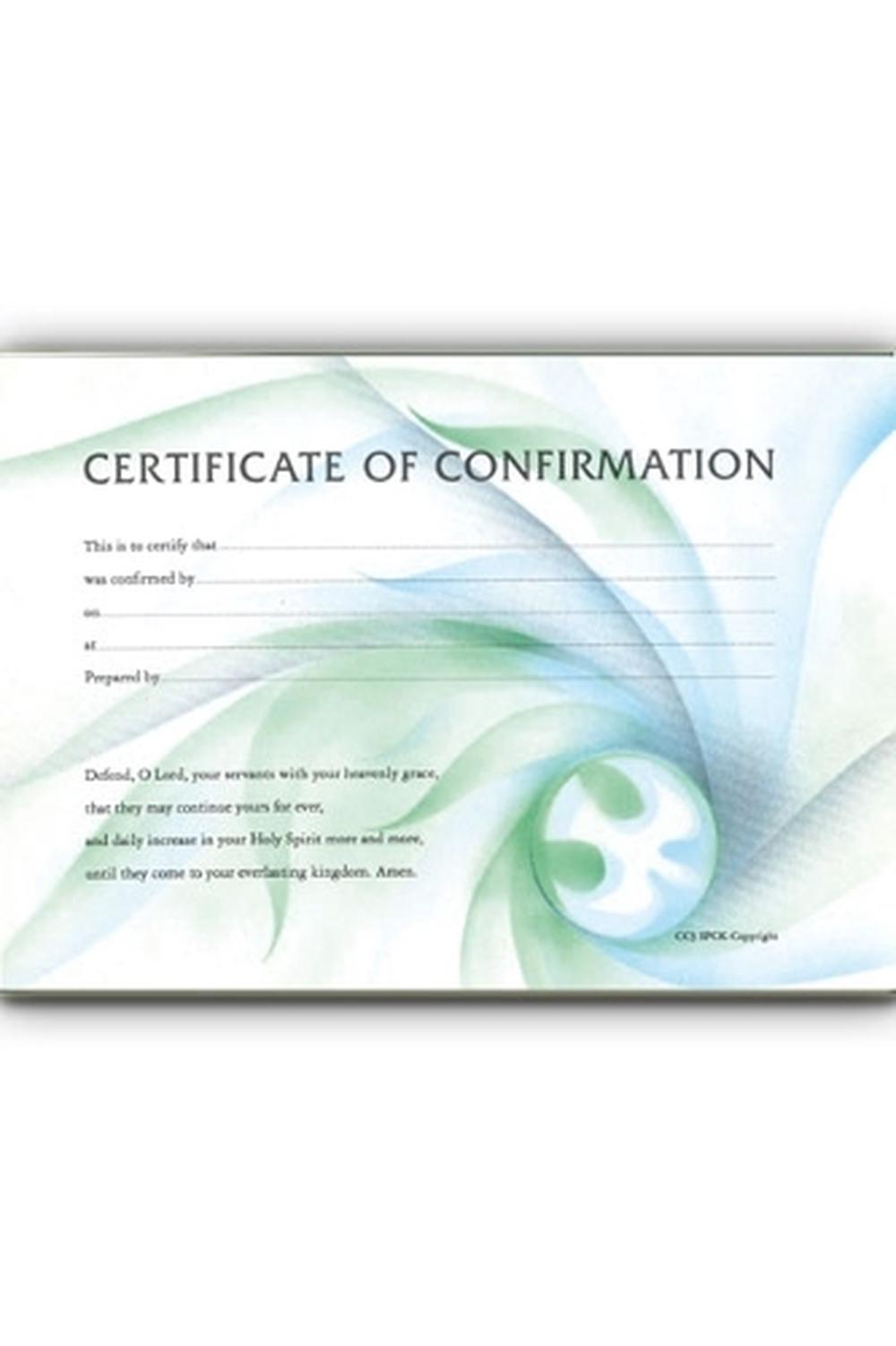 Certificate of Confirmation: Pack of 10, Hardcover, 9780281047499 | Buy ...