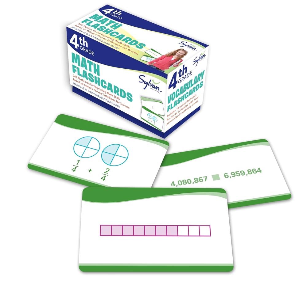 Fourth Grade Math Flashcards by Sylvan Learning, Paperback ...