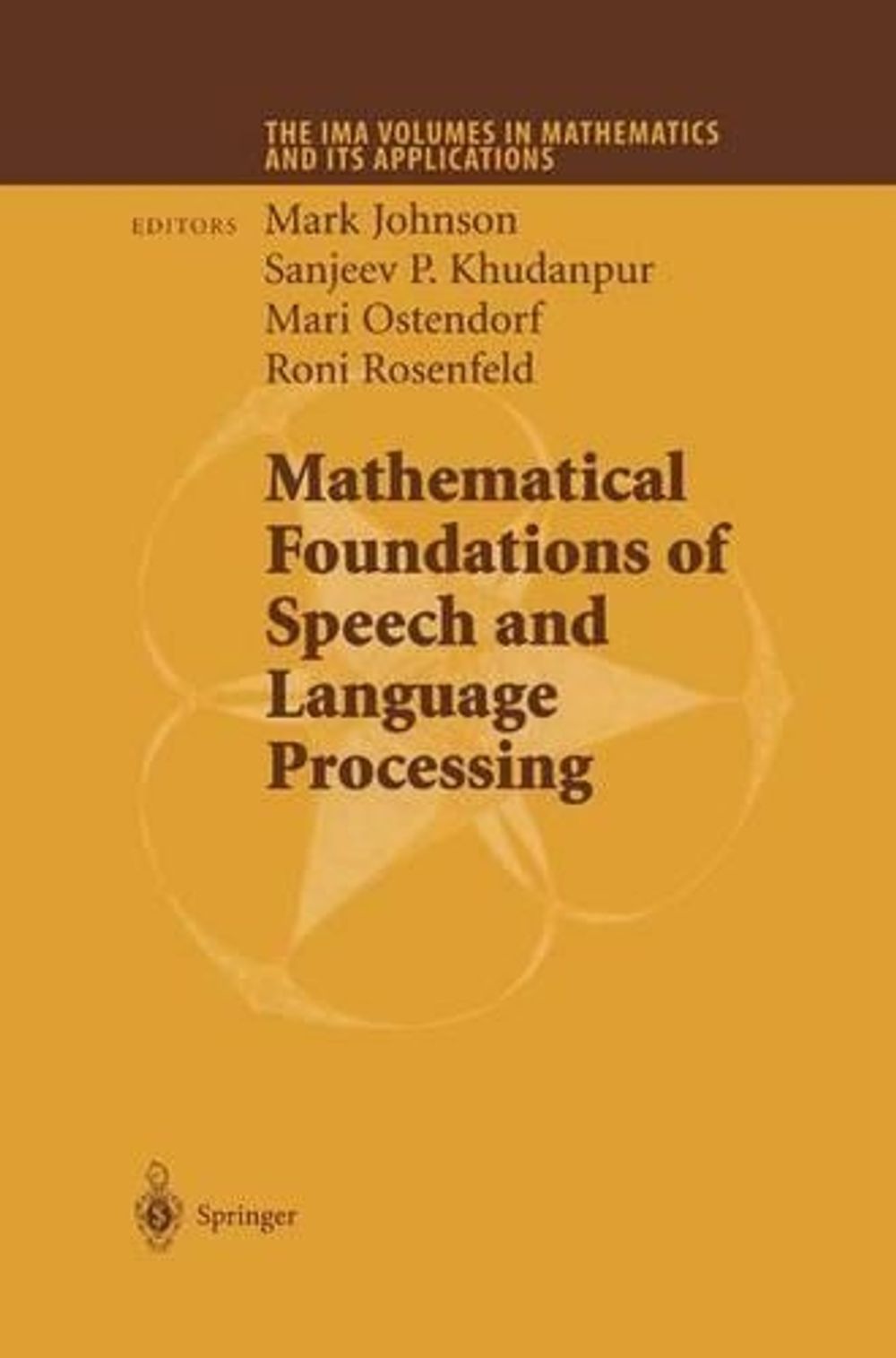 Mathematical Foundations of Speech and Language Processing, 2004th ...