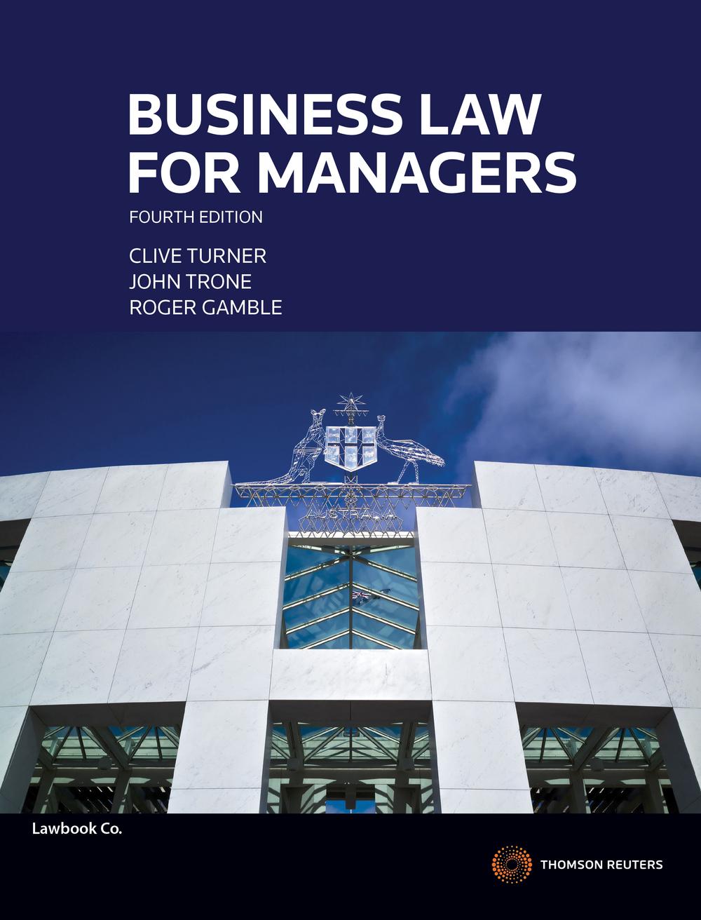 Business Law for Managers, 4th Edition, Paperback, 9780455238807 | Buy ...