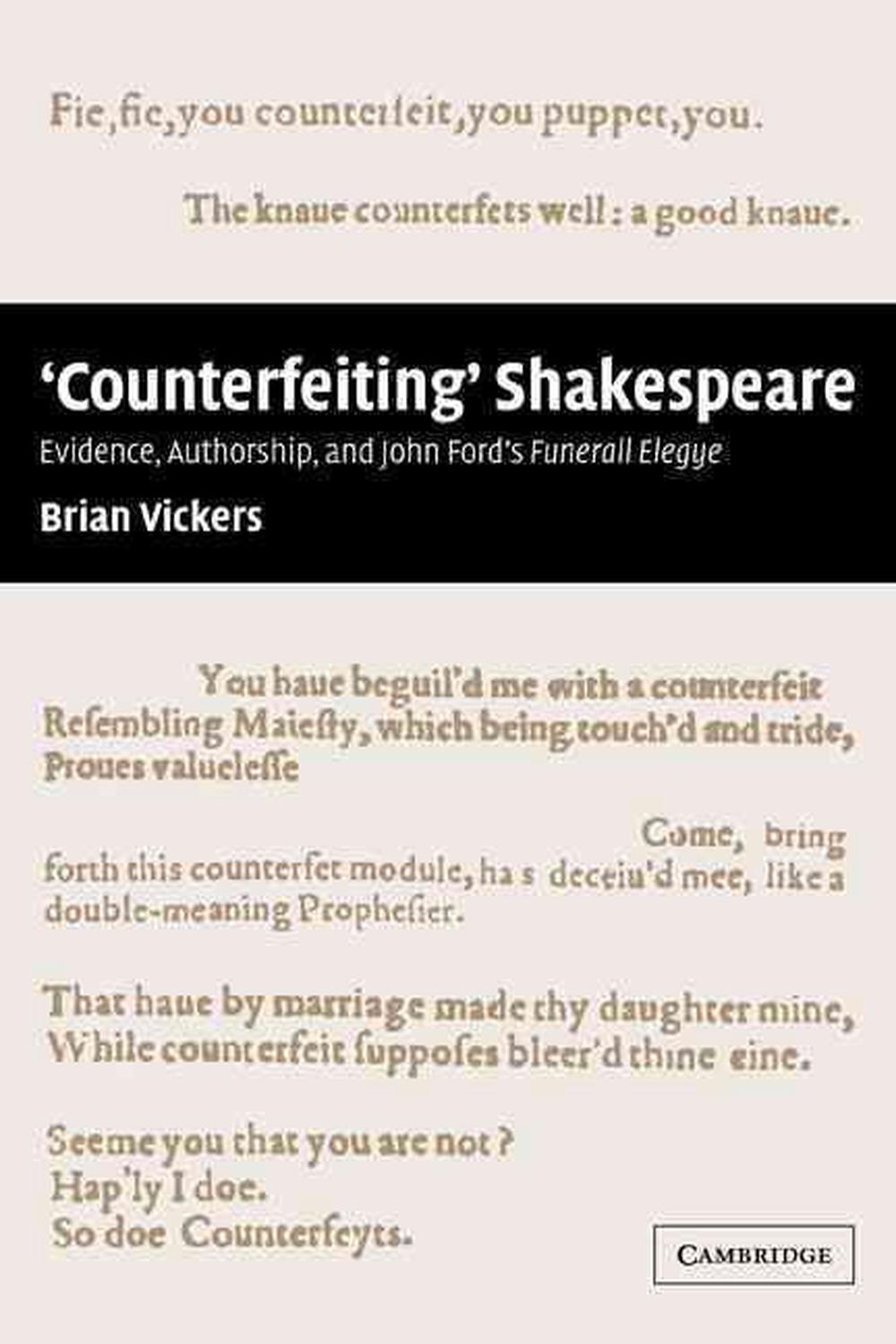 'Counterfeiting' Shakespeare by Brian Vickers, Paperback, 9780521120357 ...