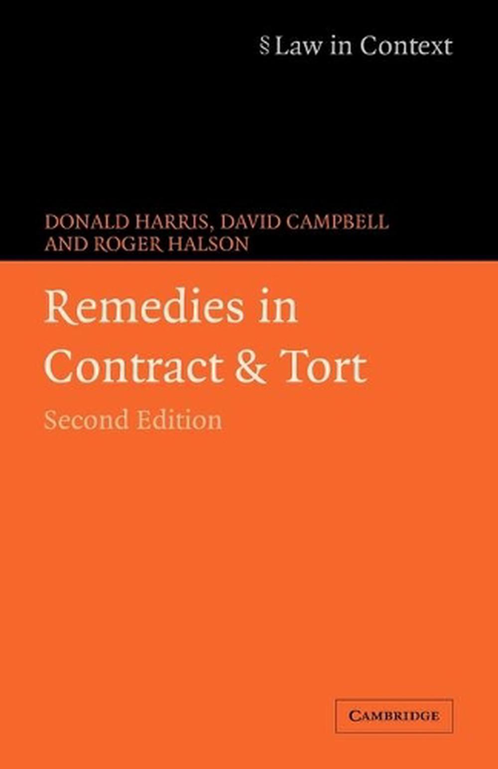 Remedies in Contract and Tort by Donald Harris, Paperback ...