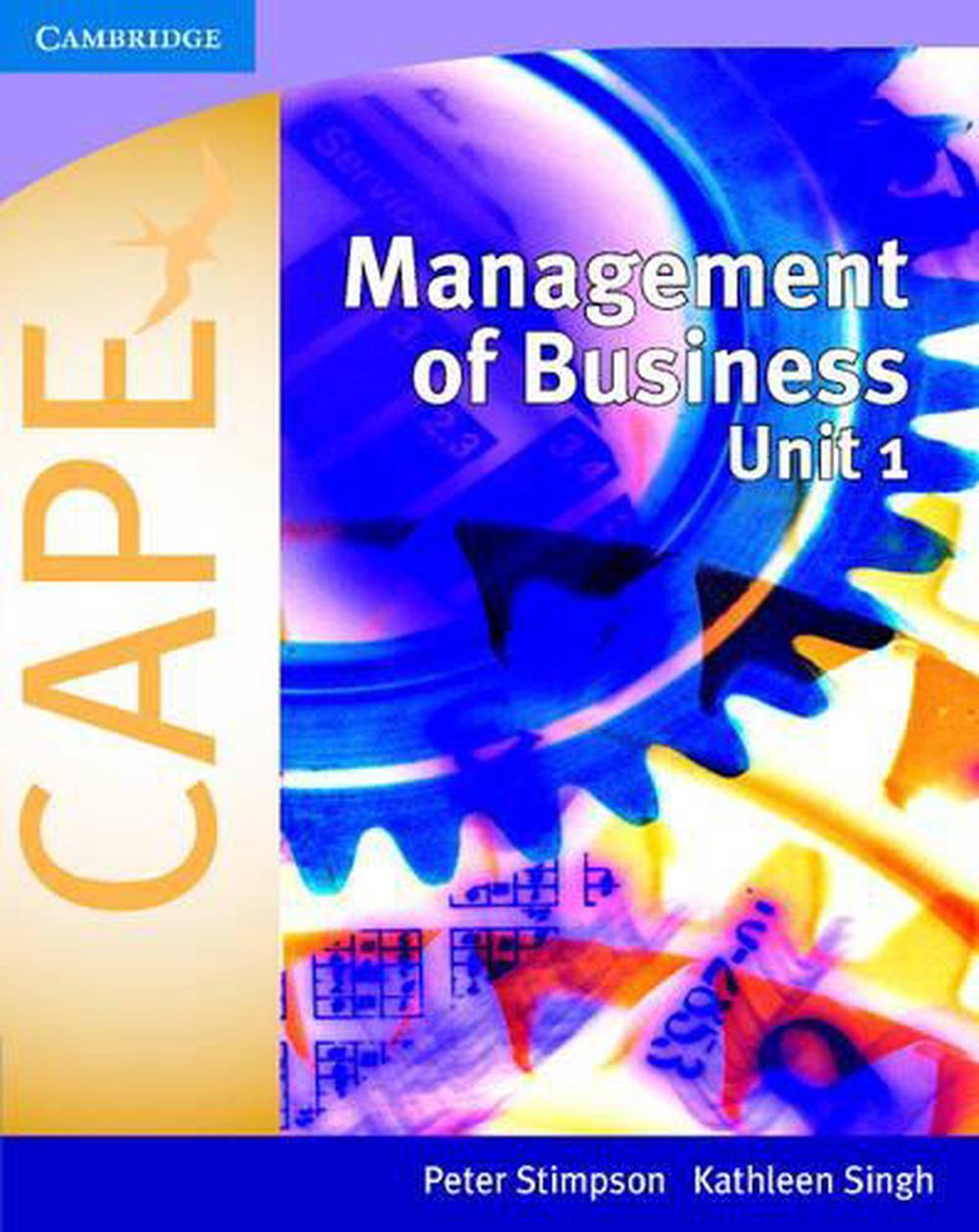 Management of Business for CAPE (R) Unit 1 by Kathleen Singh, Paperback ...