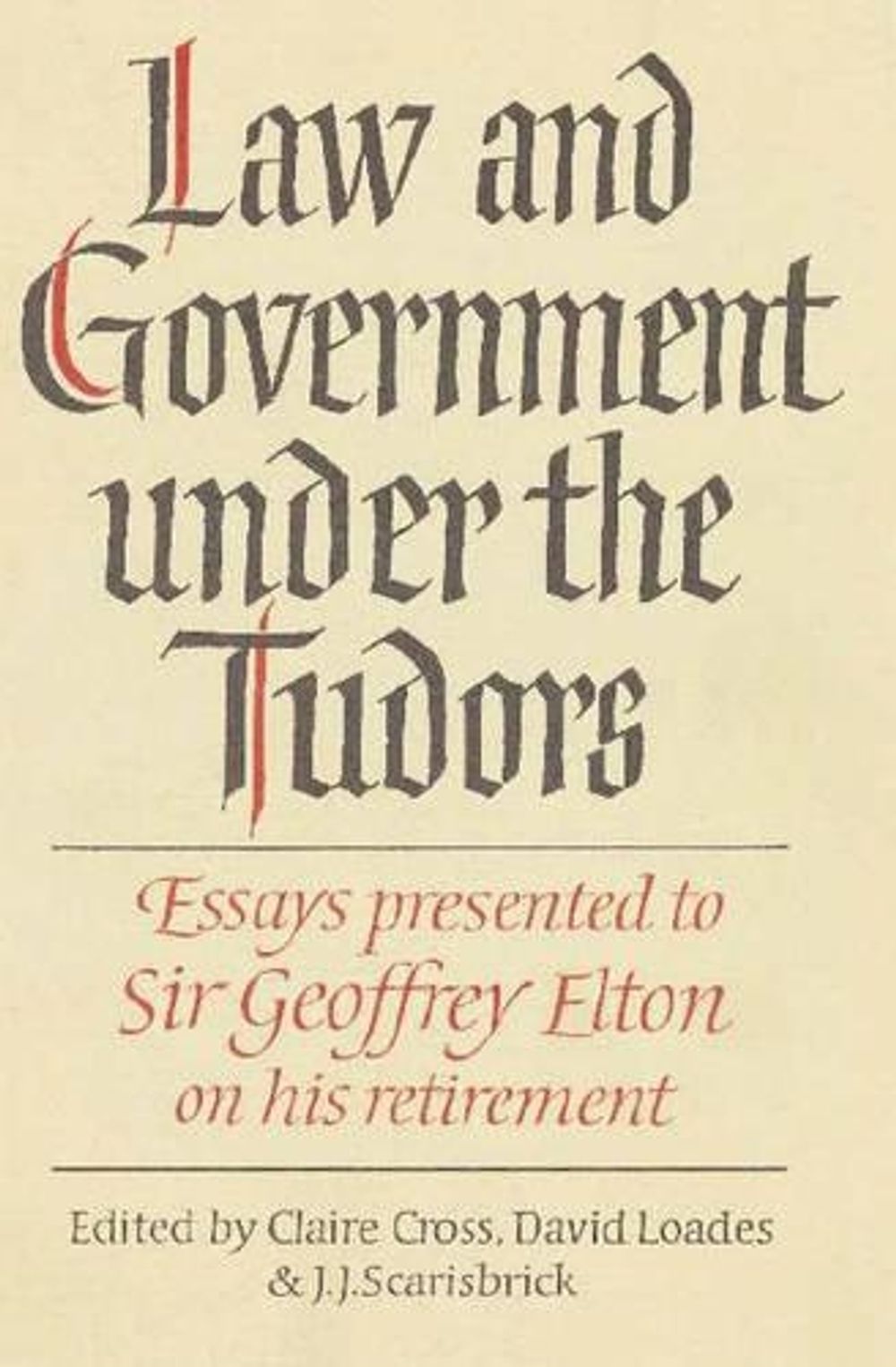 Law and Government under the Tudors by Claire Cross, Paperback ...