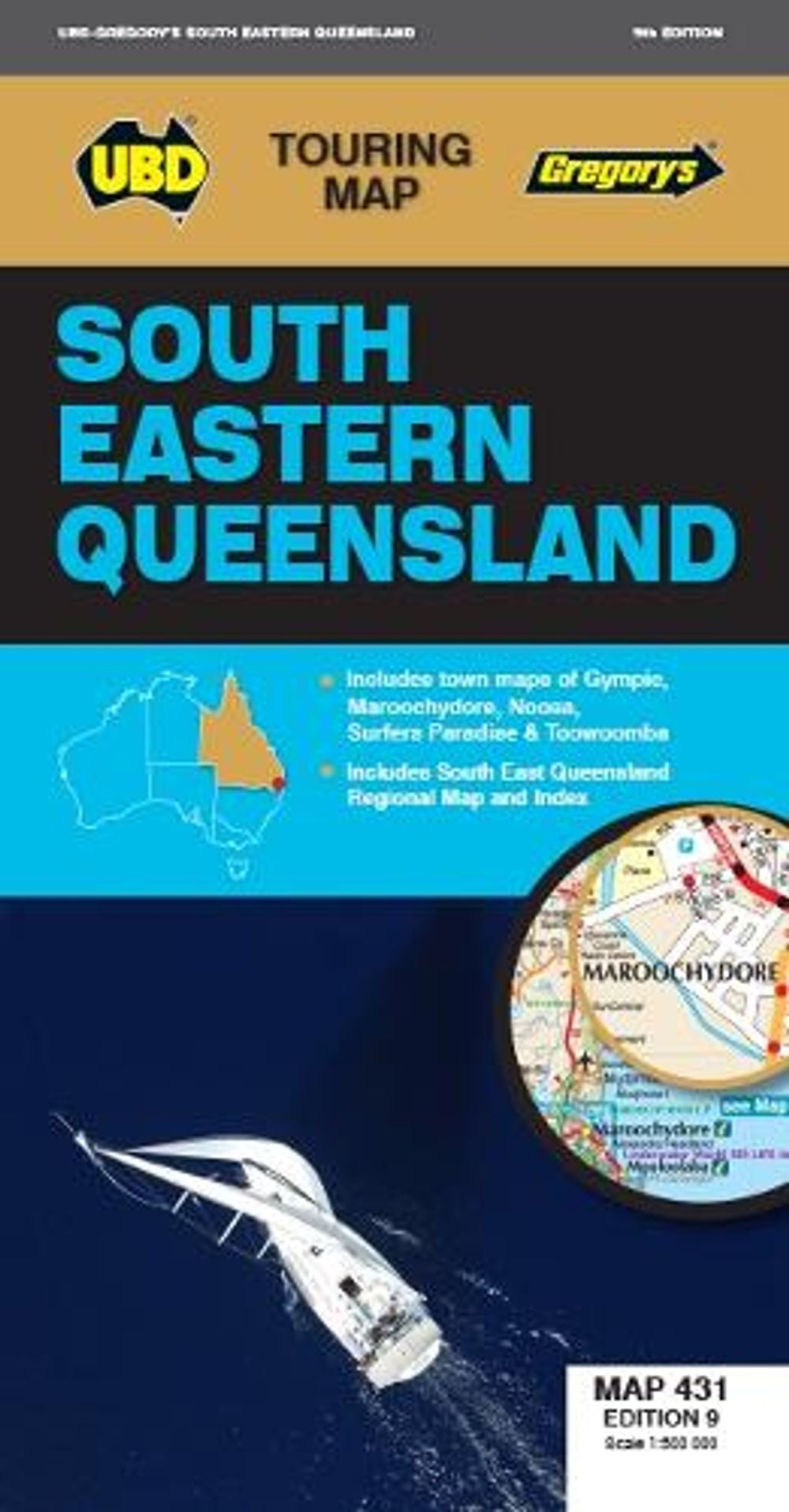 South Eastern Queensland Map 431 9th ed by UBD Gregory's, Folded ...