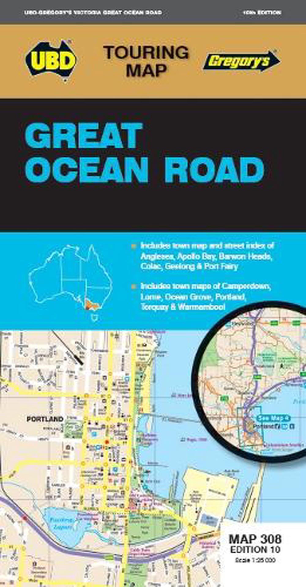 Great Ocean Road Map 308 10th by UBD Gregory's, Folded, 9780731933501 ...