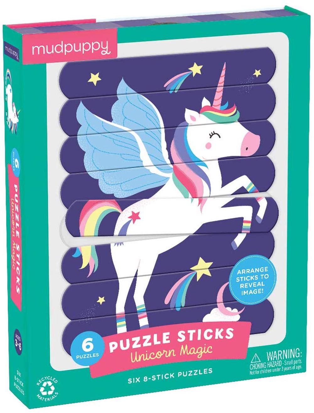 Mudpuppy Unicorn Magic Puzzle Sticks | Buy online at The Nile