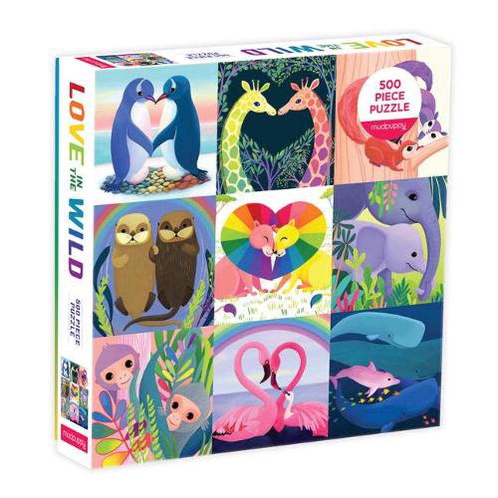 Love in the Wild 500 Piece Family Puzzle by Galison Mudpuppy ...