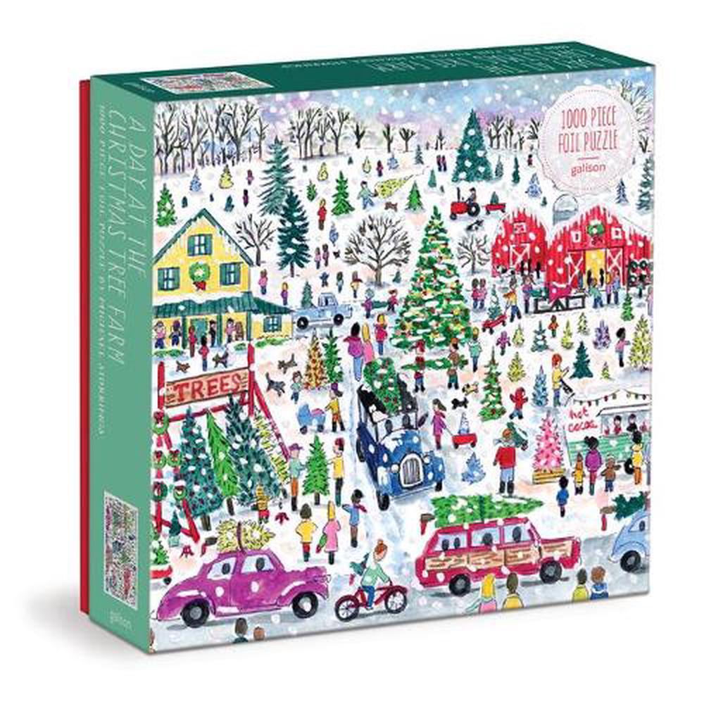 Michael Storrings Christmas Tree Farm 1000 Piece Foil Puzzle by Galison ...