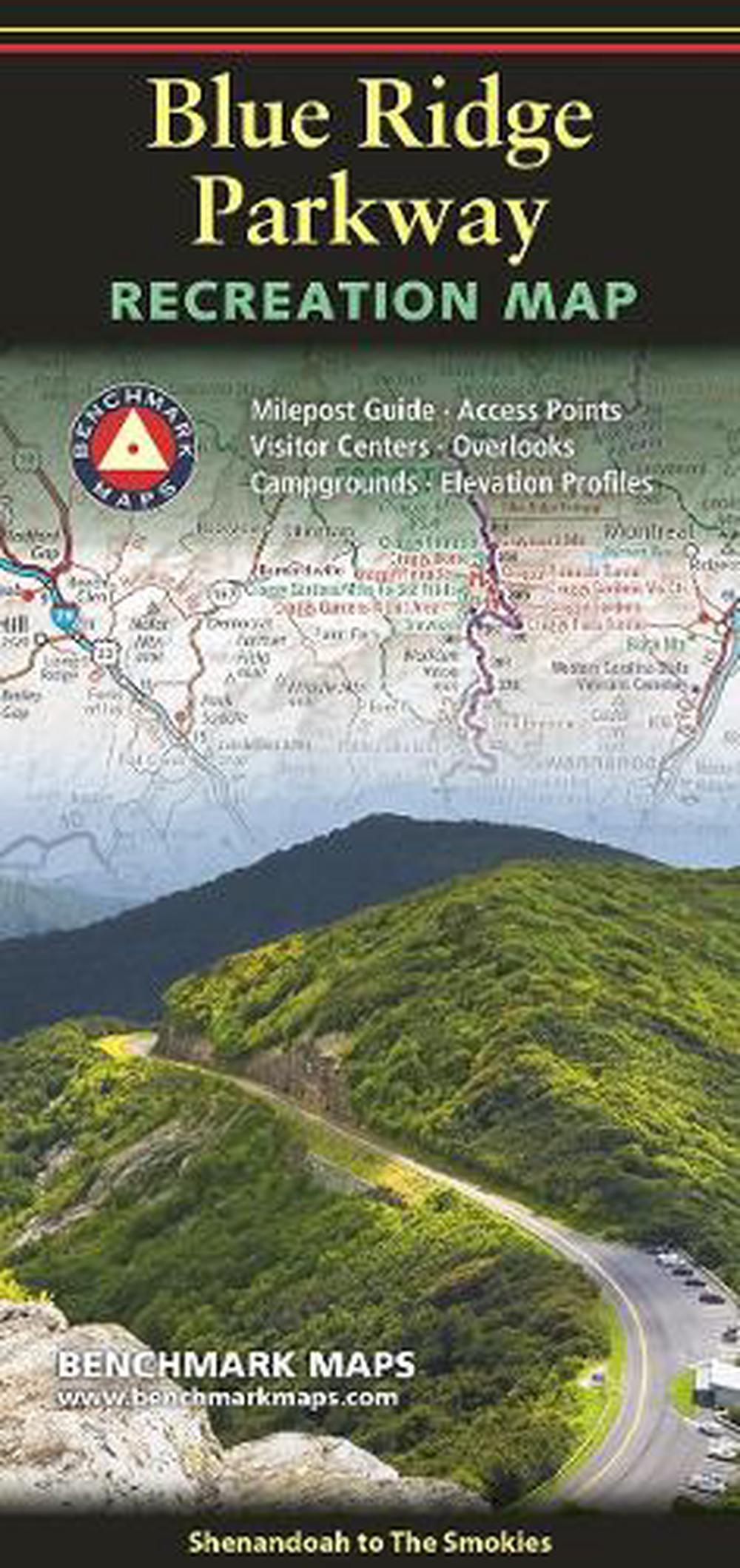Blue Ridge Parkway Recreation Map by Benchmark Maps, Folded ...
