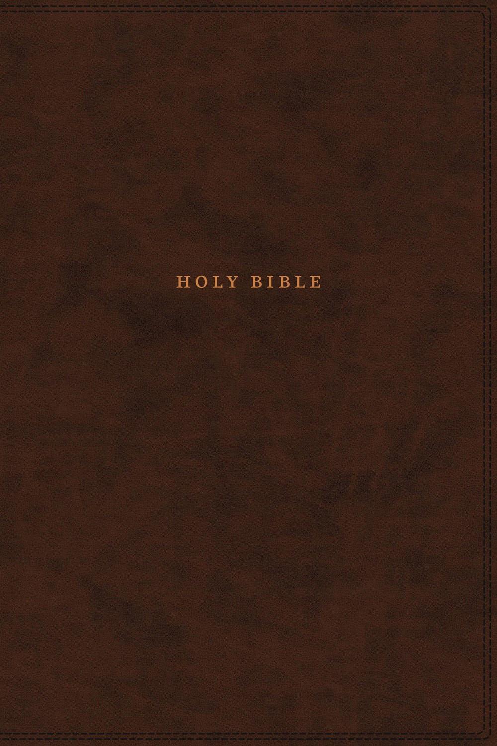 NKJV, Reference Bible, Classic Verse-by-Verse, Center-Column, Leathersoft, Brown, Red Letter ...
