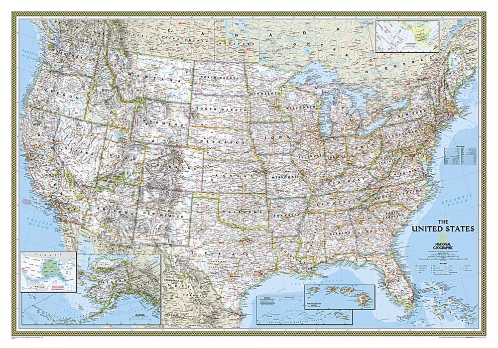 United States Classic Map [Tubed] by Nat Geo Maps, Map, 9780792293187 ...