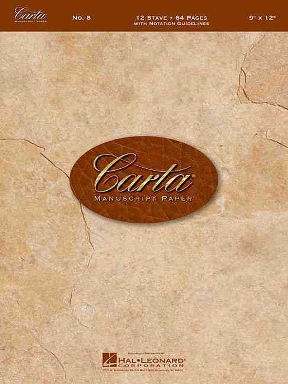 Carta Manuscript Paper, No. 8: 12 Stave with Notation Guidelines ...