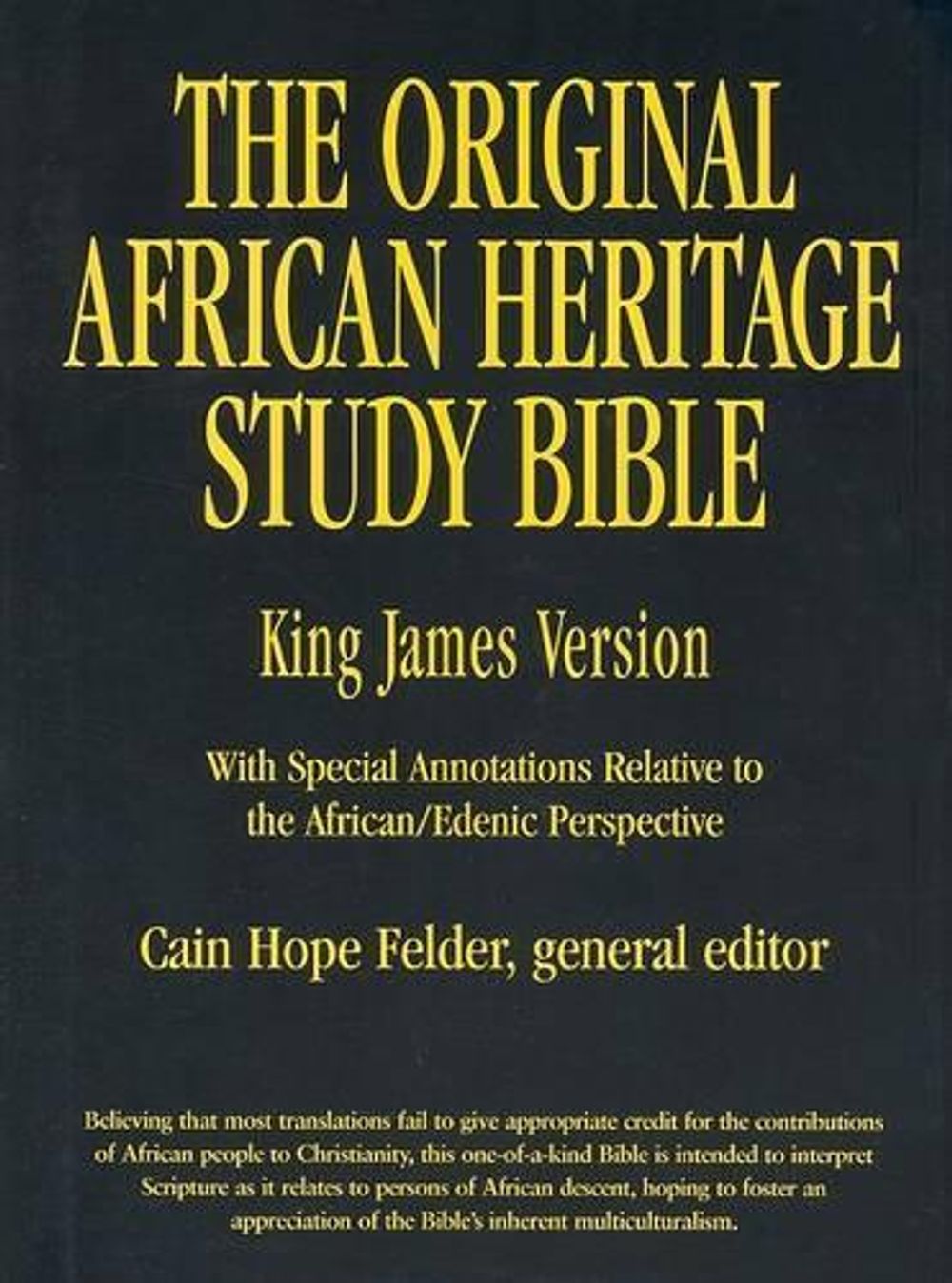 Original African Heritage Study Bible by Cain Hope Felder, Paperback ...