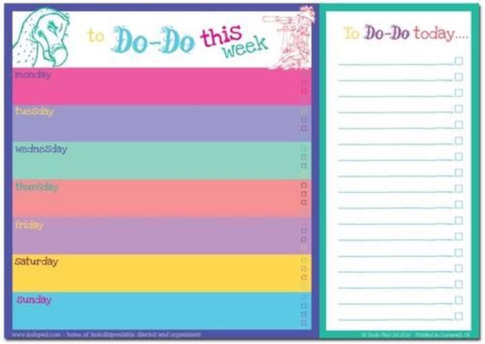 Naomi McBride Dodo Daily to Do List Notepad (a4) Bright | Buy online at ...