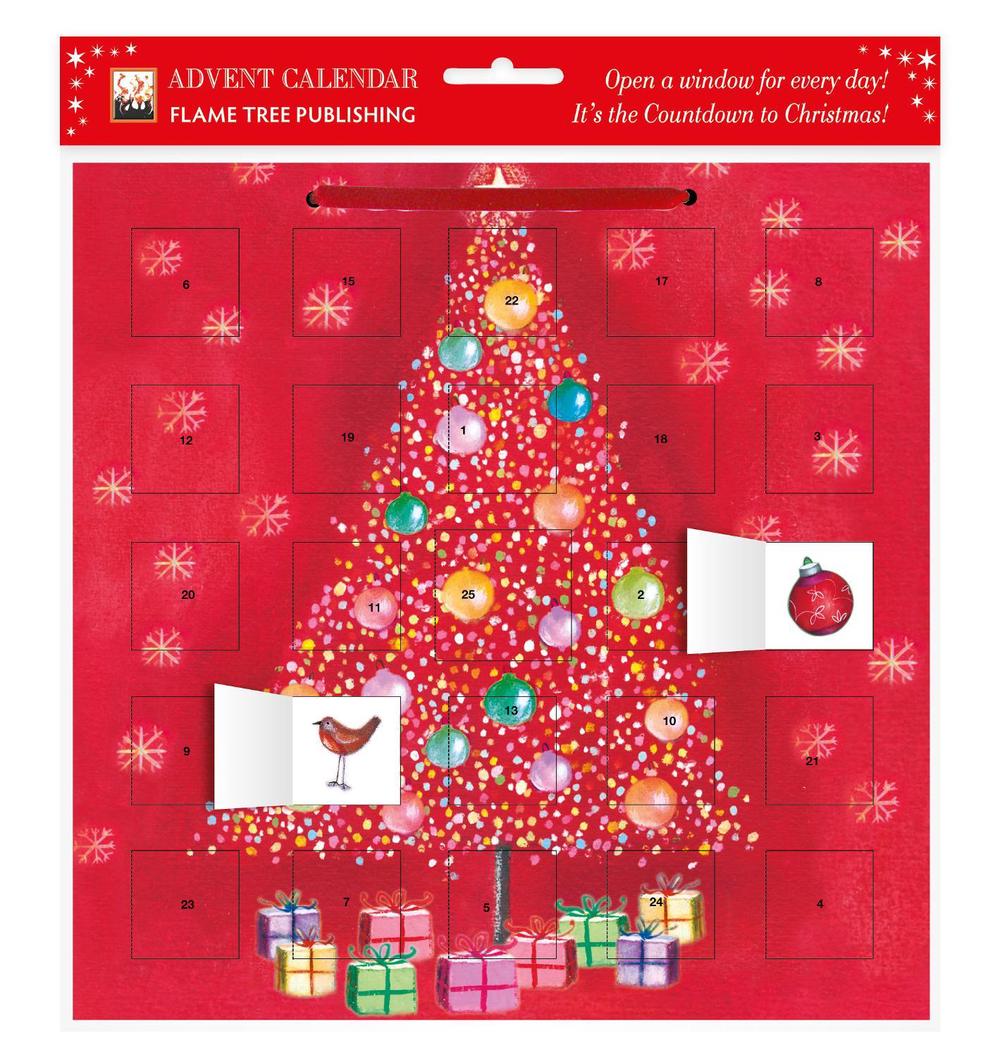 Flame Tree Studio Bauble Tree advent calendar (with stickers) | Buy ...