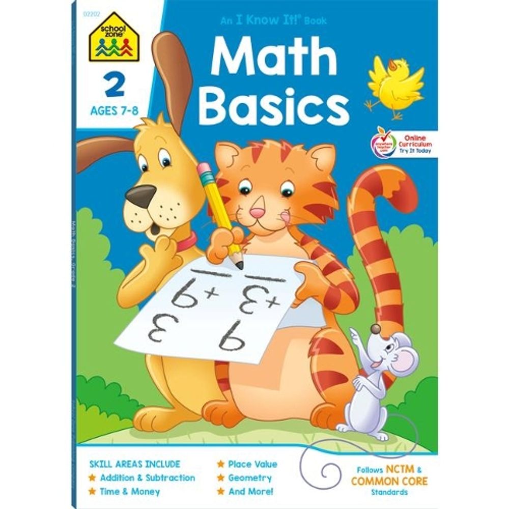 School Zone Math Basics Grade 2 Workbook by School Zone, Paperback ...
