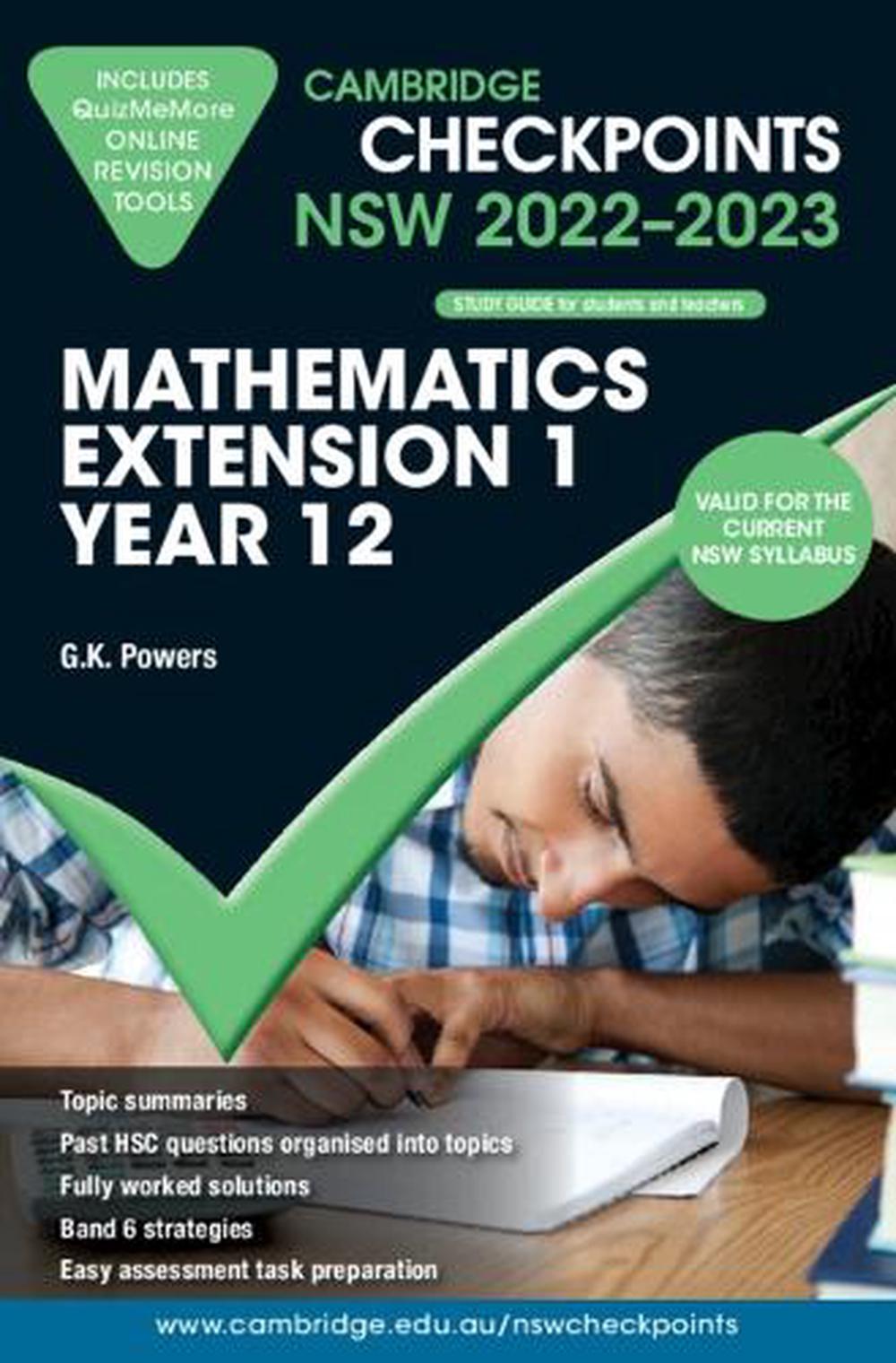 Cambridge Checkpoints NSW Mathematics Extension 1 Year 12 2022-2023 by ...
