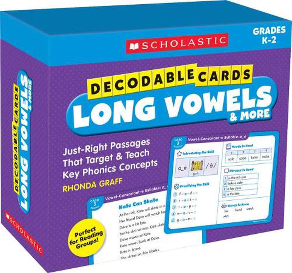 Decodable Cards: Long Vowels & More by Rhonda Graff, Hardcover ...