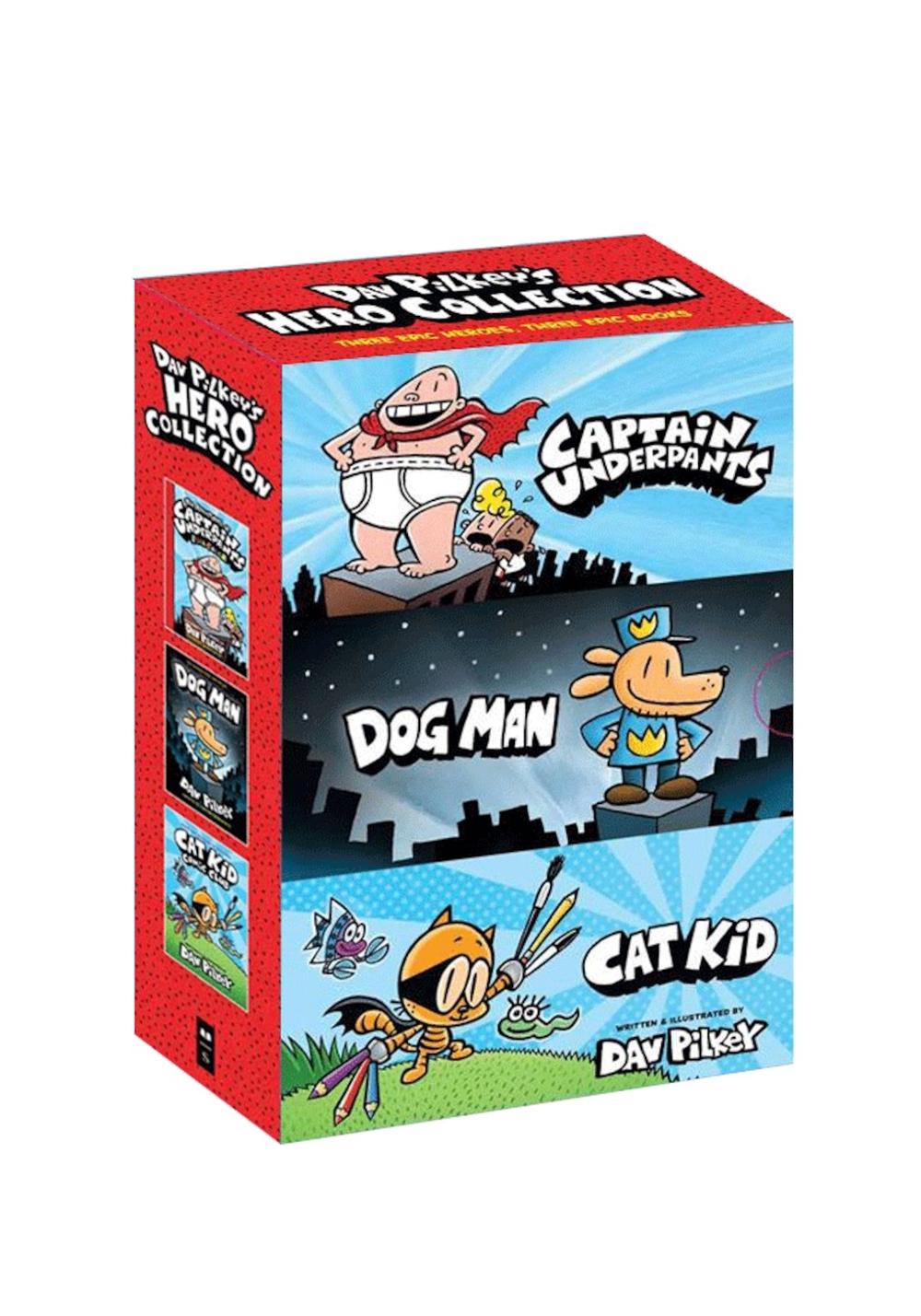Dav Pilkey's Hero Collection (Captain Underpants #1, Dog Man #1, Cat ...