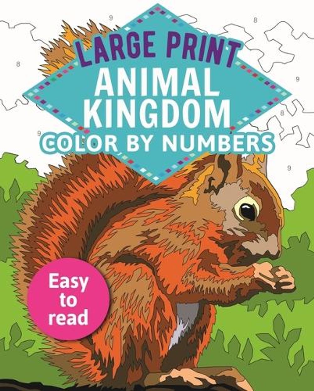 Large Print Animal Kingdom Color by Numbers by David Woodroffe ...