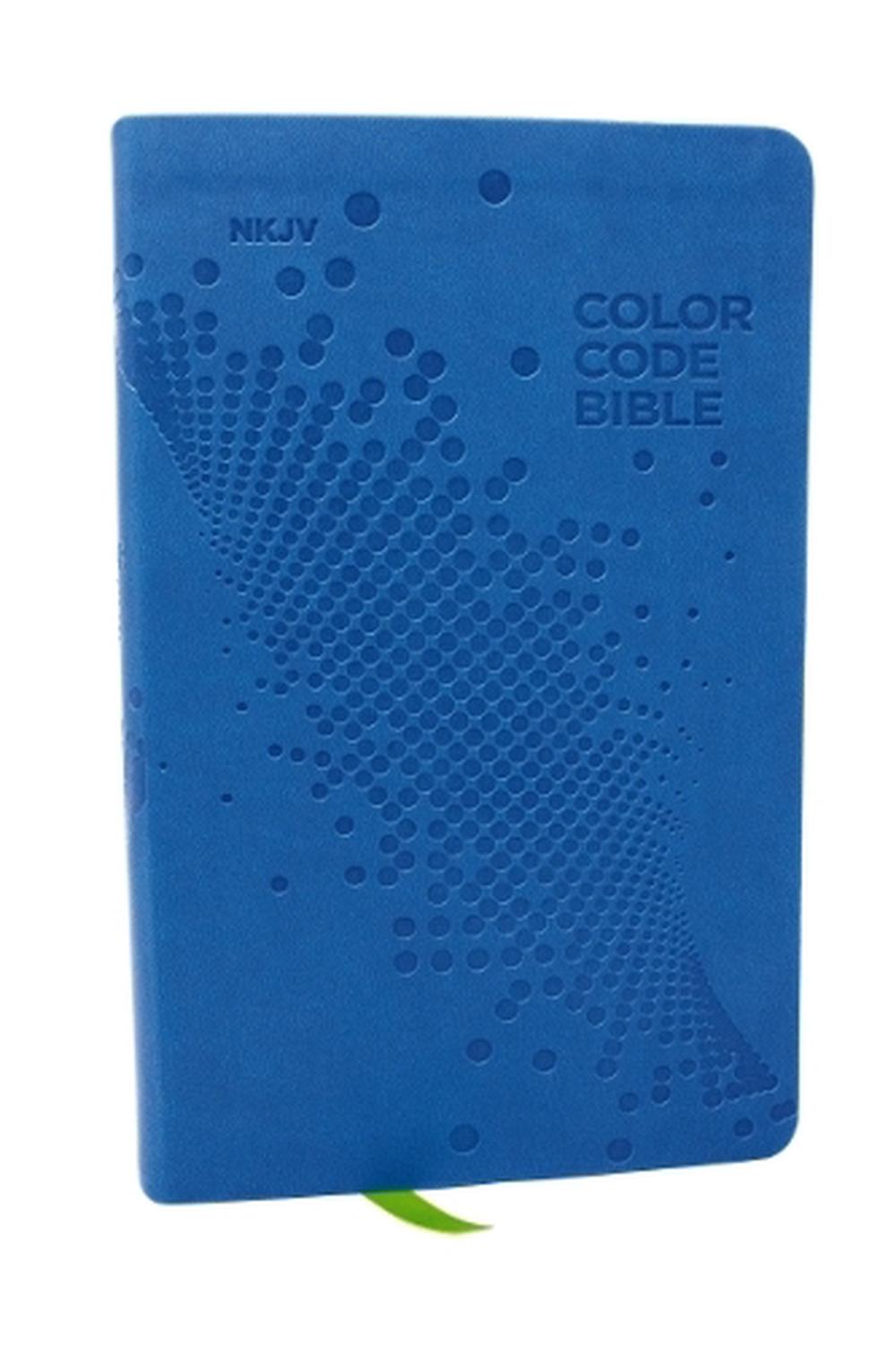 NKJV, Color Code Bible for Kids, Blue Leathersoft, Comfort Print by ...