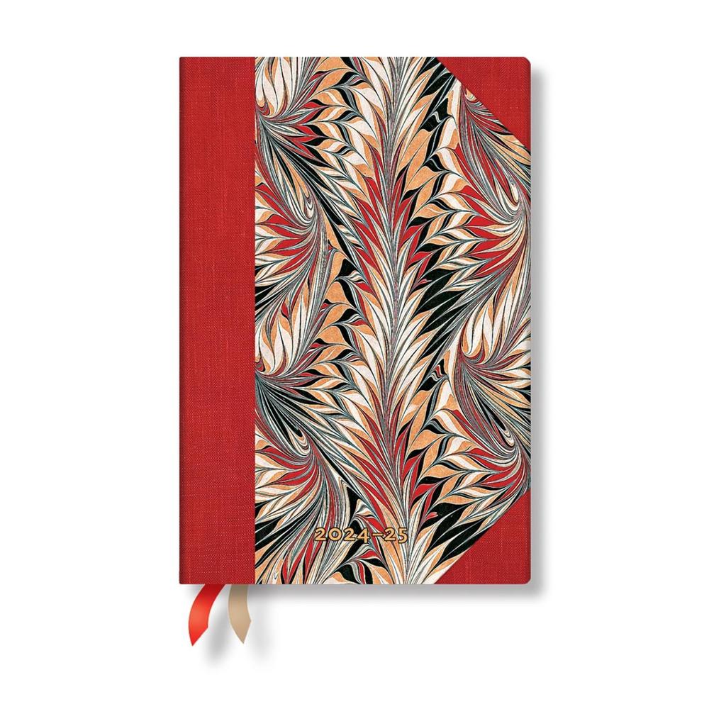 Rubedo (Cockerell Marbled Paper) Mini 12-month Horizontal Hardback ...