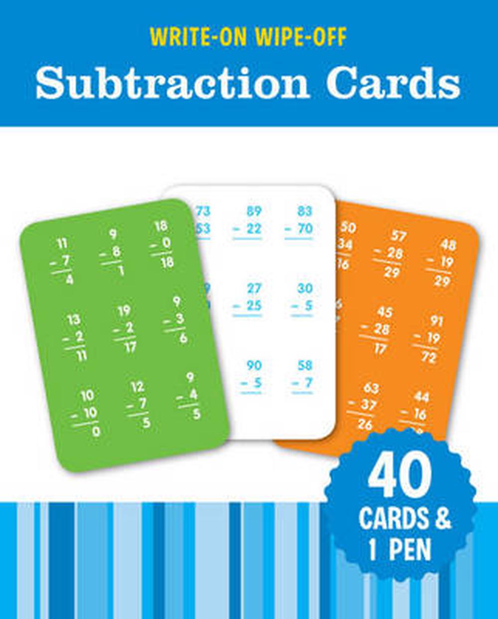 Write-On Wipe-Off Subtraction Cards by Flash Kids Editors, Hardcover ...