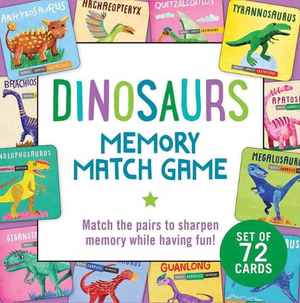 Dinosaurs Memory Match Game (Set of 72 Cards) by Peter Pauper Press ...