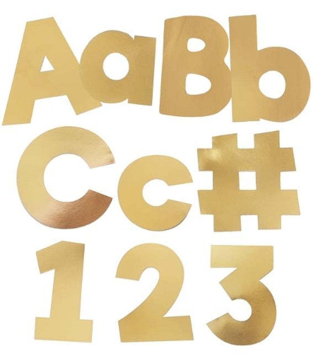 Sparkle and Shine Gold Foil Bulletin Board Letters | Buy online at The Nile