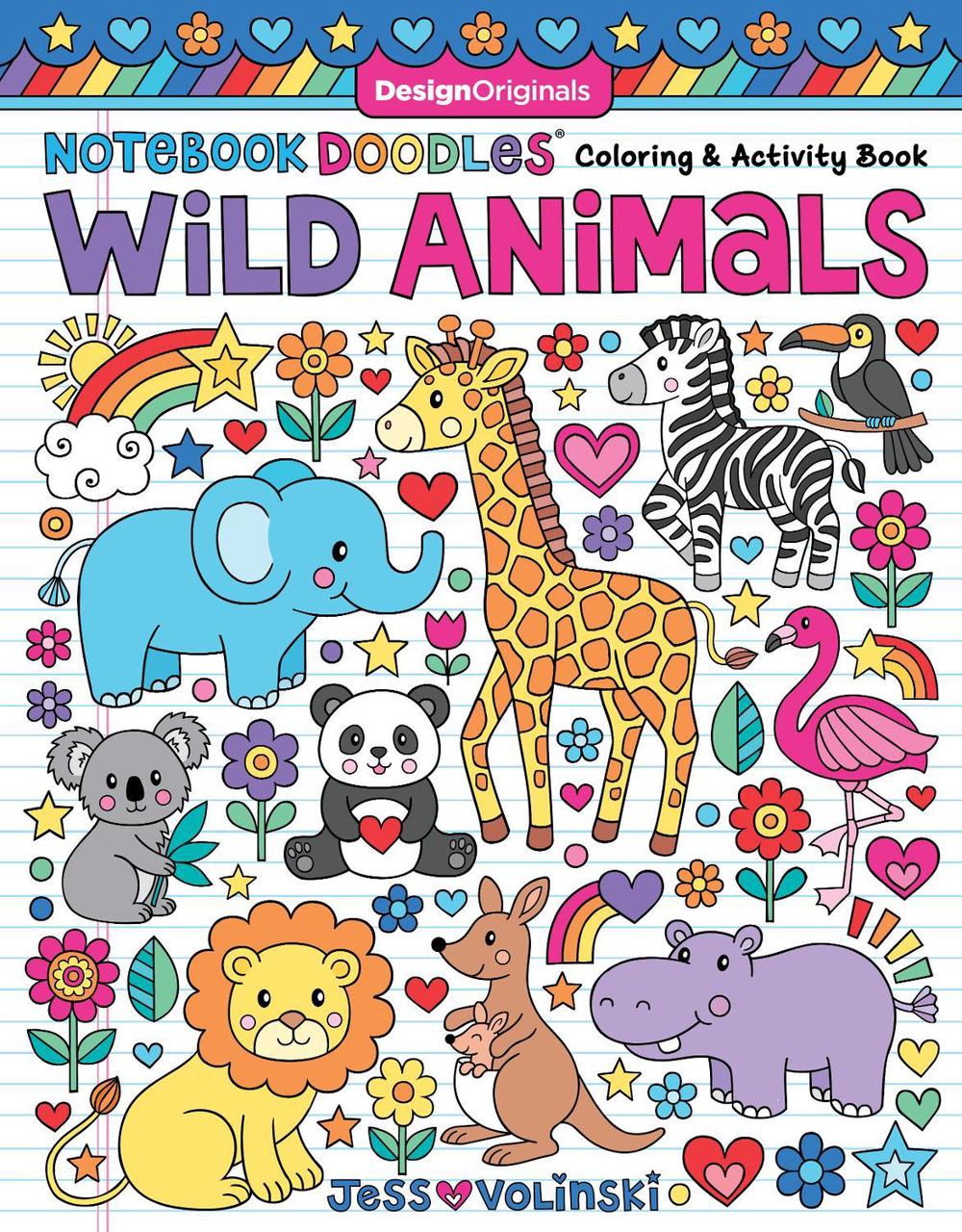 Notebook Doodles Wild Animals by Jess Volinski, Paperback ...