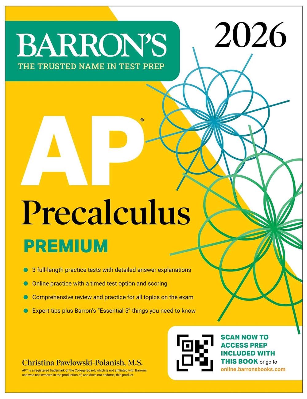 AP Precalculus Premium, 2026: Prep Book with 3 Practice Tests ...