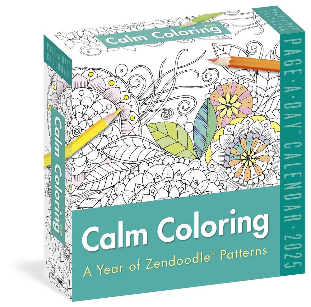 Calm Coloring Page-A-Day® Calendar 2025 by Workman Calendars ...