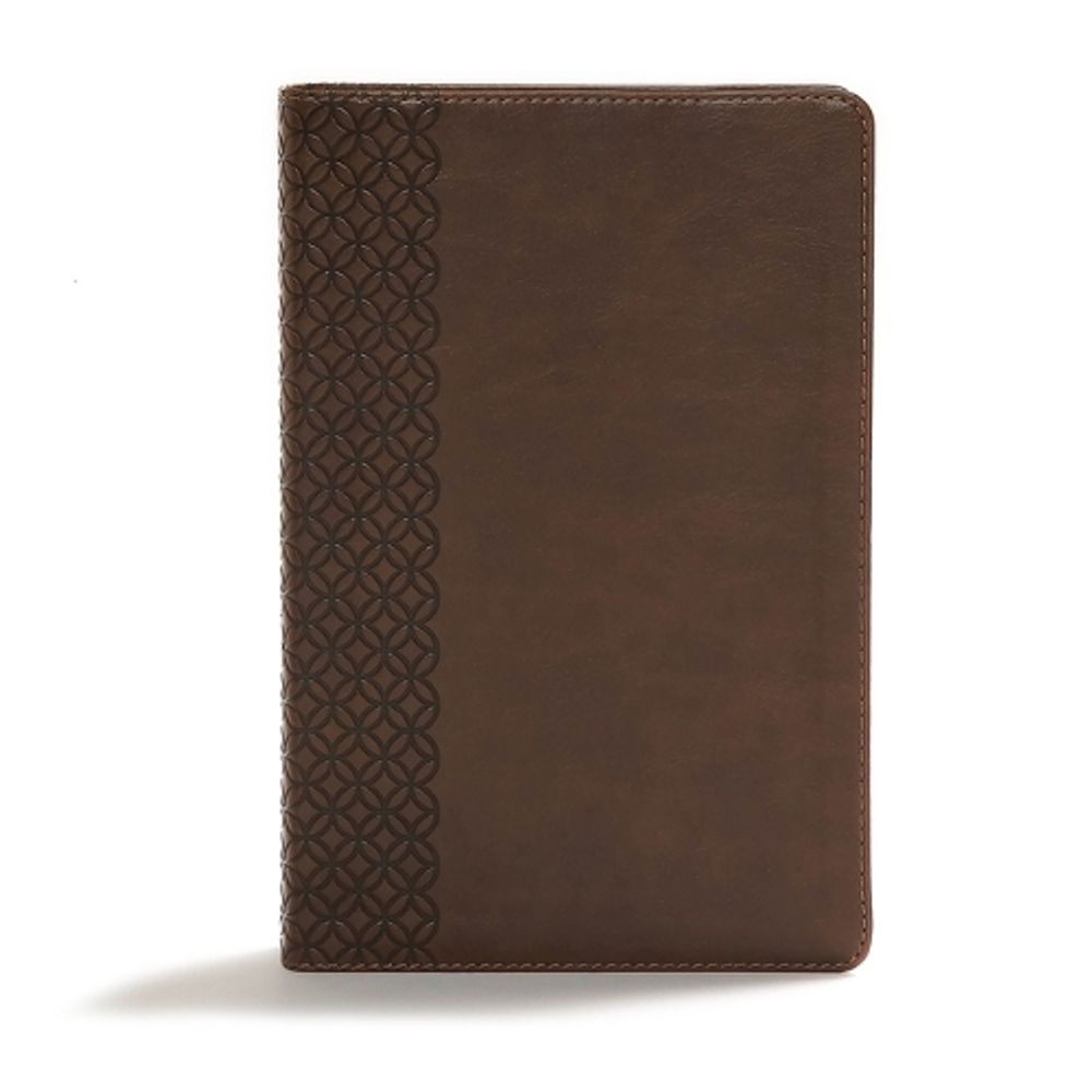 CSB Giant Print Center-Column Reference Bible, Brown LeatherTouch by ...