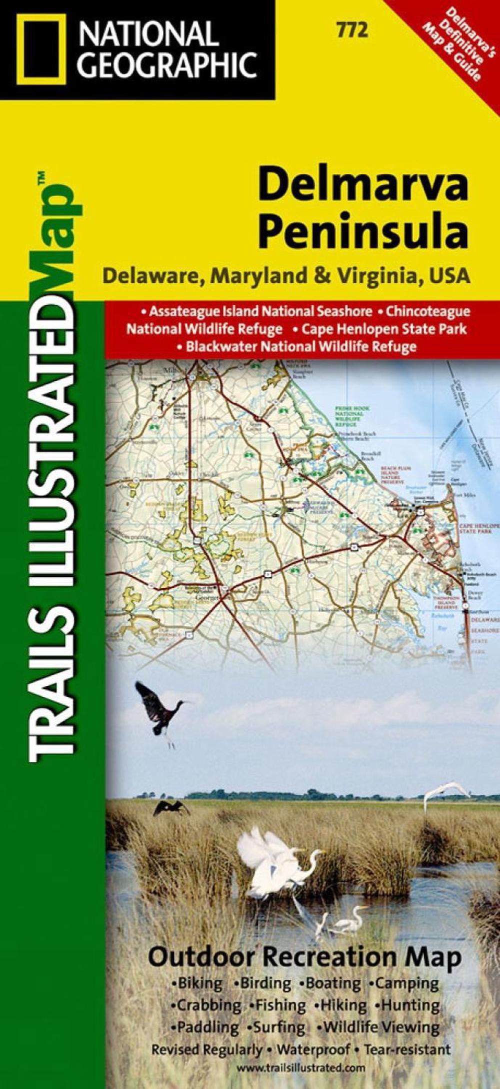 Delmarva Peninsula, Regional Recreational Map by National Geographic ...
