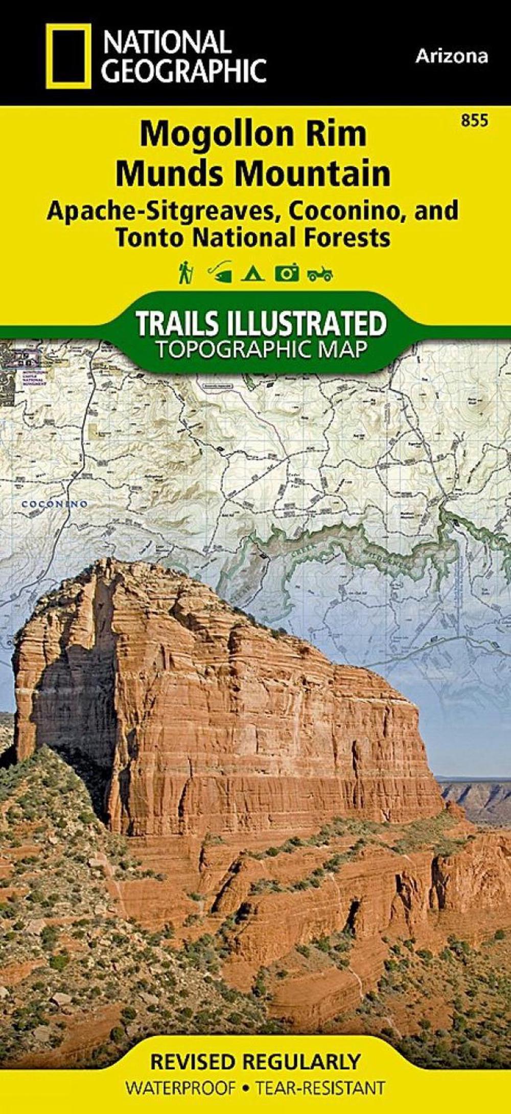 Mogollon Rim, Munds Mountain Map by Nat Geo Maps, Folded, 9781566955140 ...