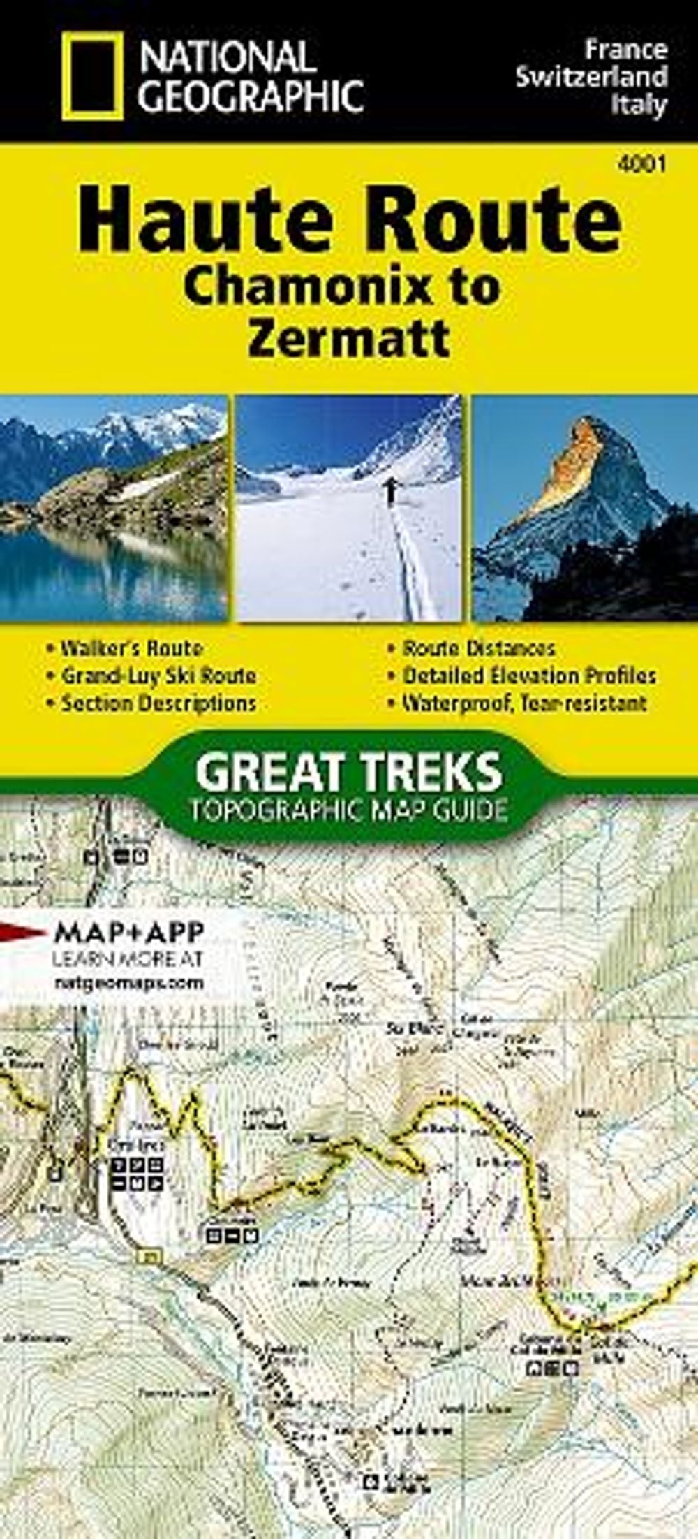 Haute Route Map [chamonix To Zermatt] by National Geographic Maps ...