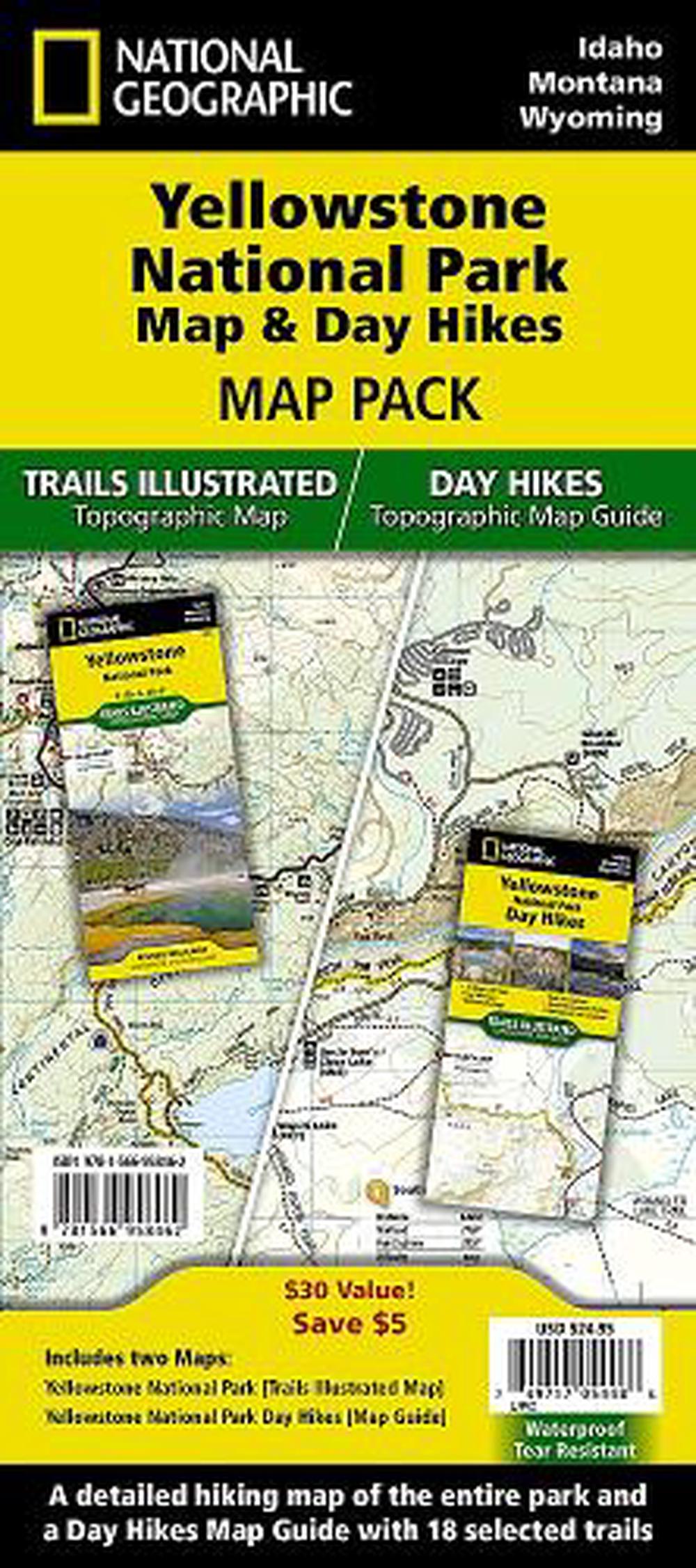 Yellowstone Day Hikes and National Park Map [Map Pack Bundle] by ...