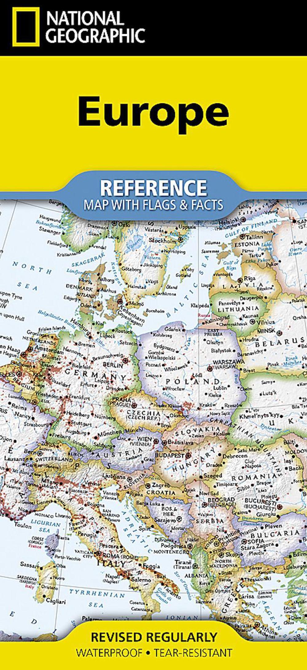 National Geographic Europe Map (Folded with Flags and Facts) by ...