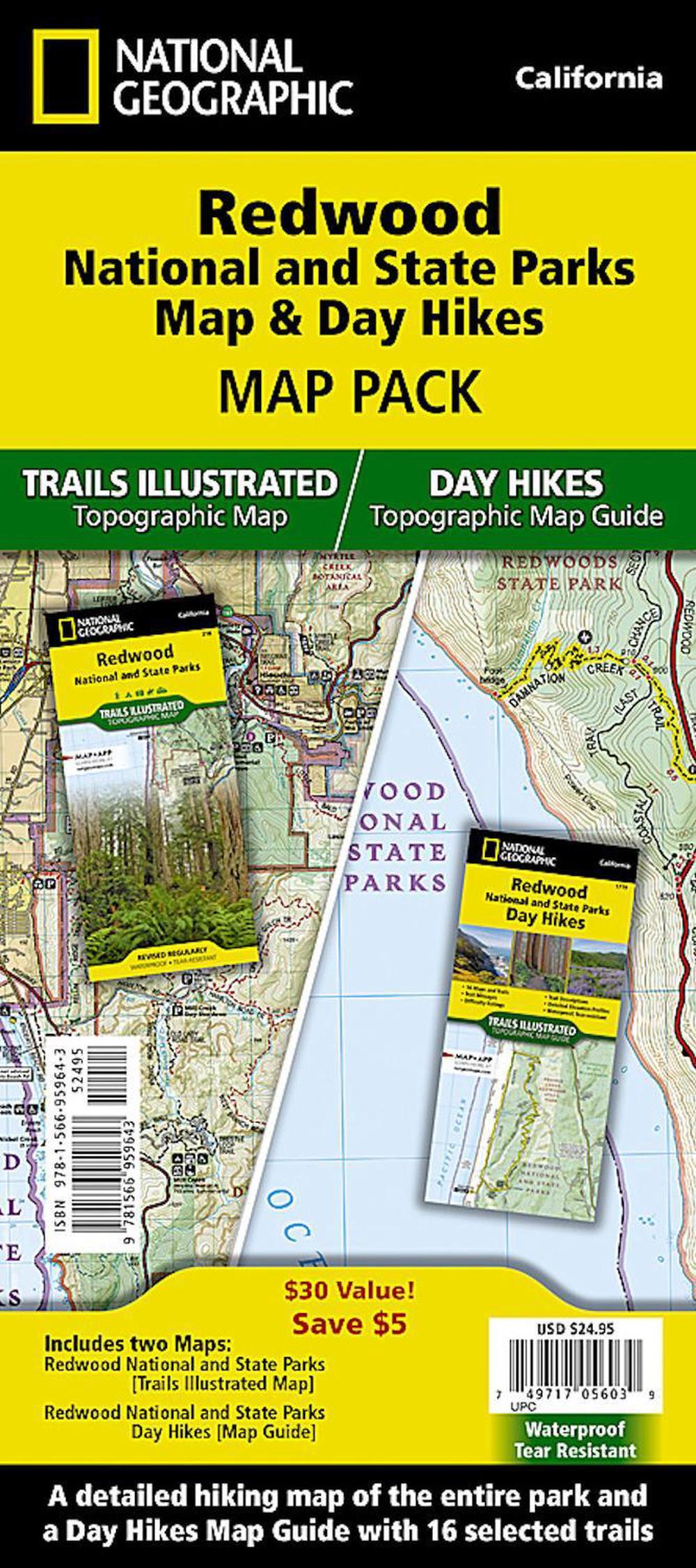 Redwood Day Hikes & National and State Parks [Map Pack Bundle] by ...