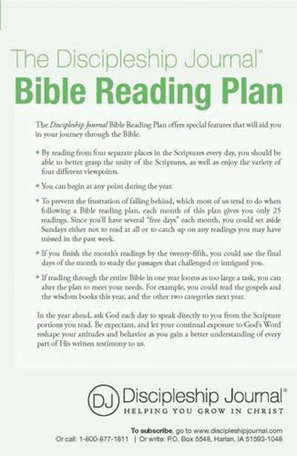 The Discipleship Journal Bible Reading Plan by Navigators, Loose Leaf ...